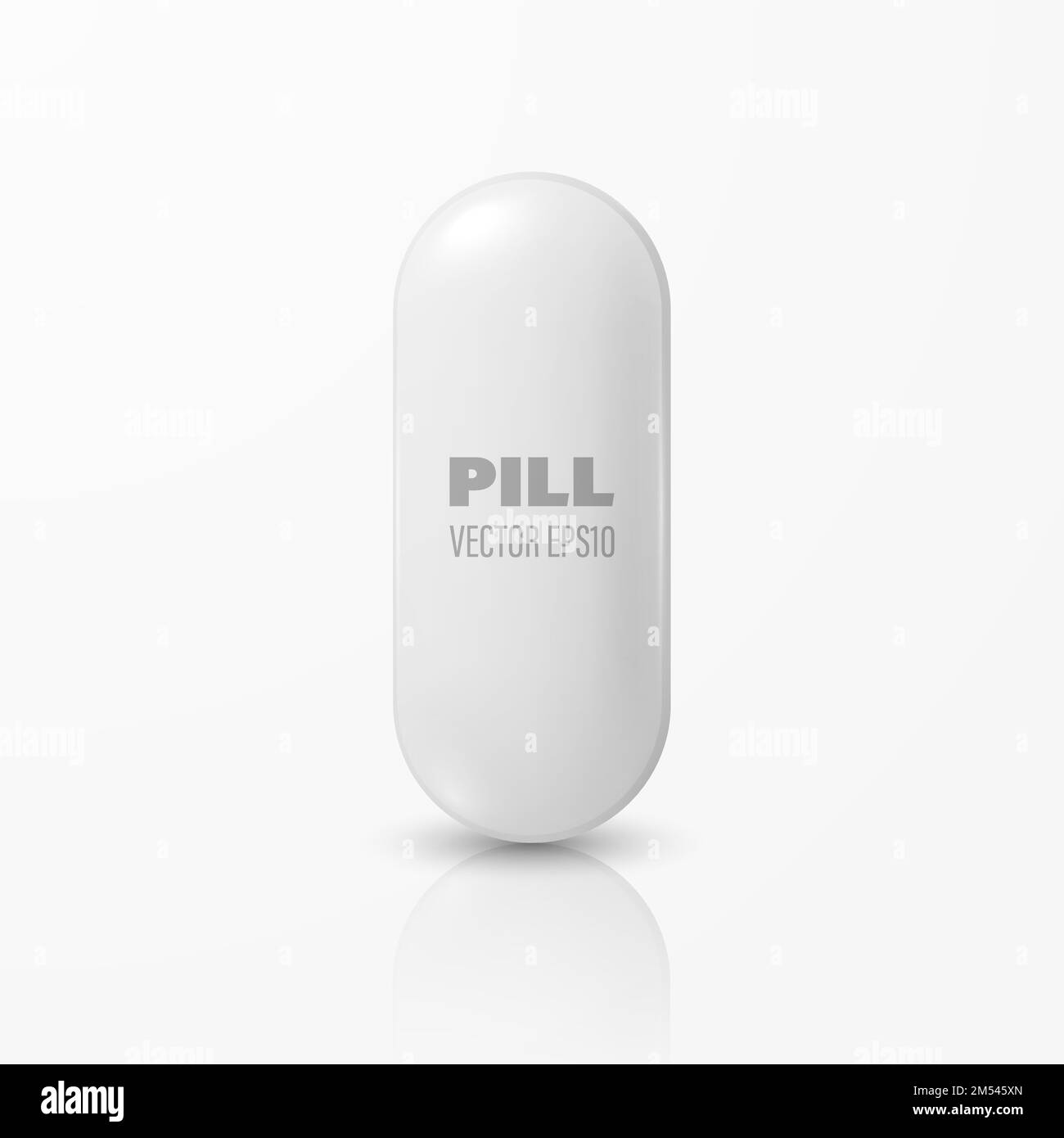 Vector 3d Realistic White Pharmaceutical Medical Pill, Capsule, Tablet ...