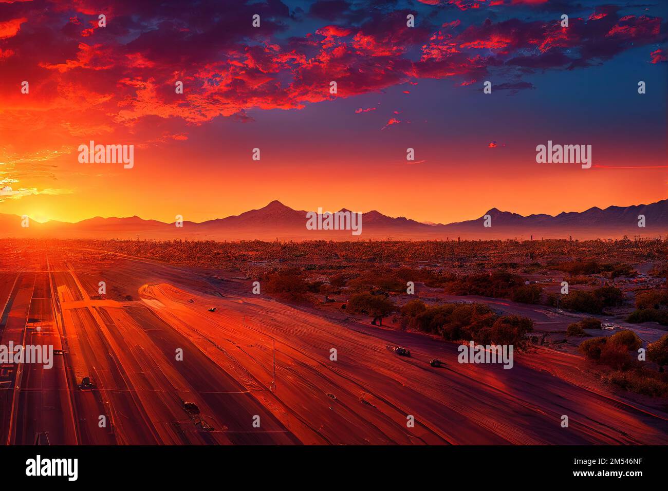 A gorgeous, vivid, and colorful sunrise in the Arizona desert. Phoenix ...