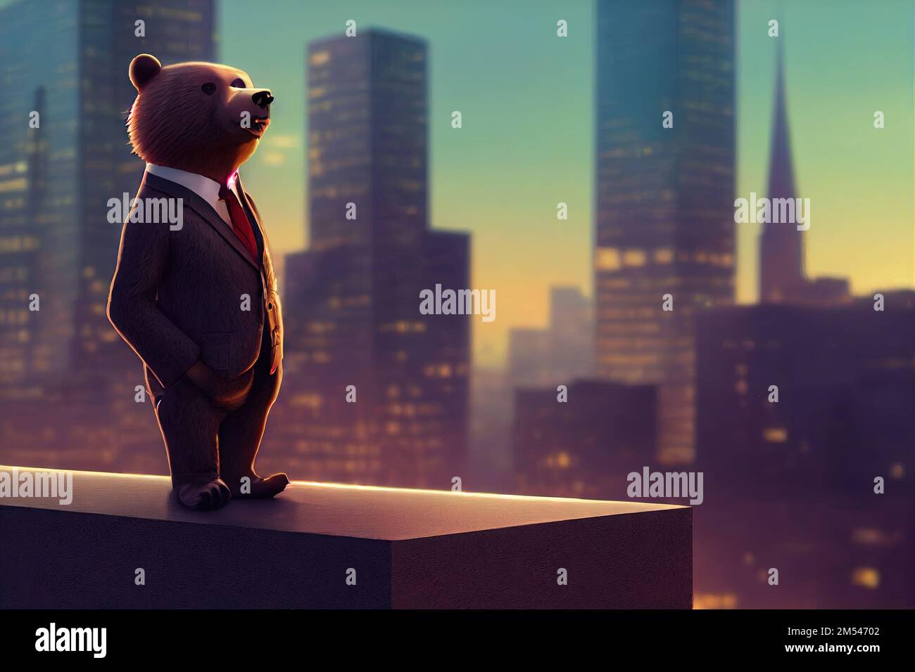 Wall street bear cartoon hi-res stock photography and images - Alamy