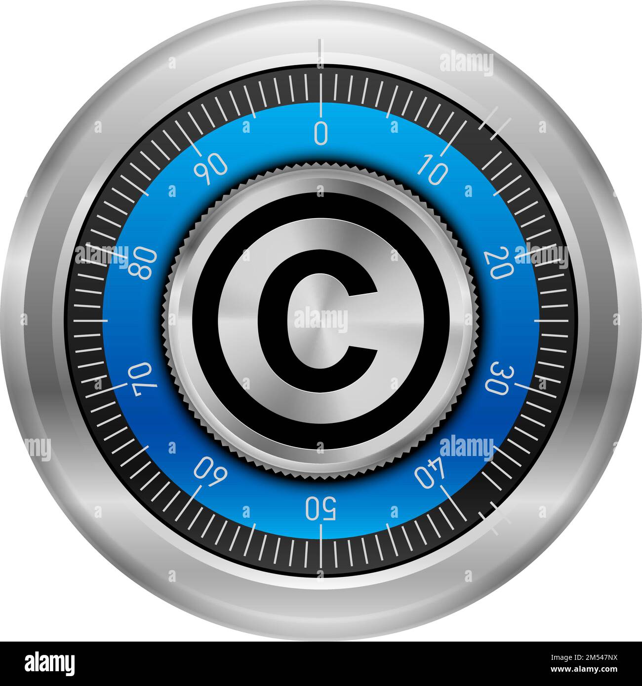 Lock safe with the copyright symbol in the center Stock Vector Image ...