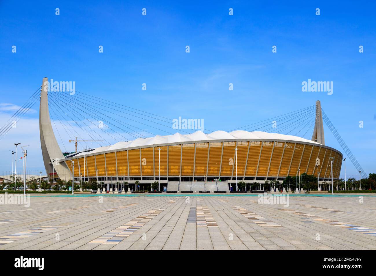 Exterior view of the Morodok Techo National Stadium in Phnom Penh ...