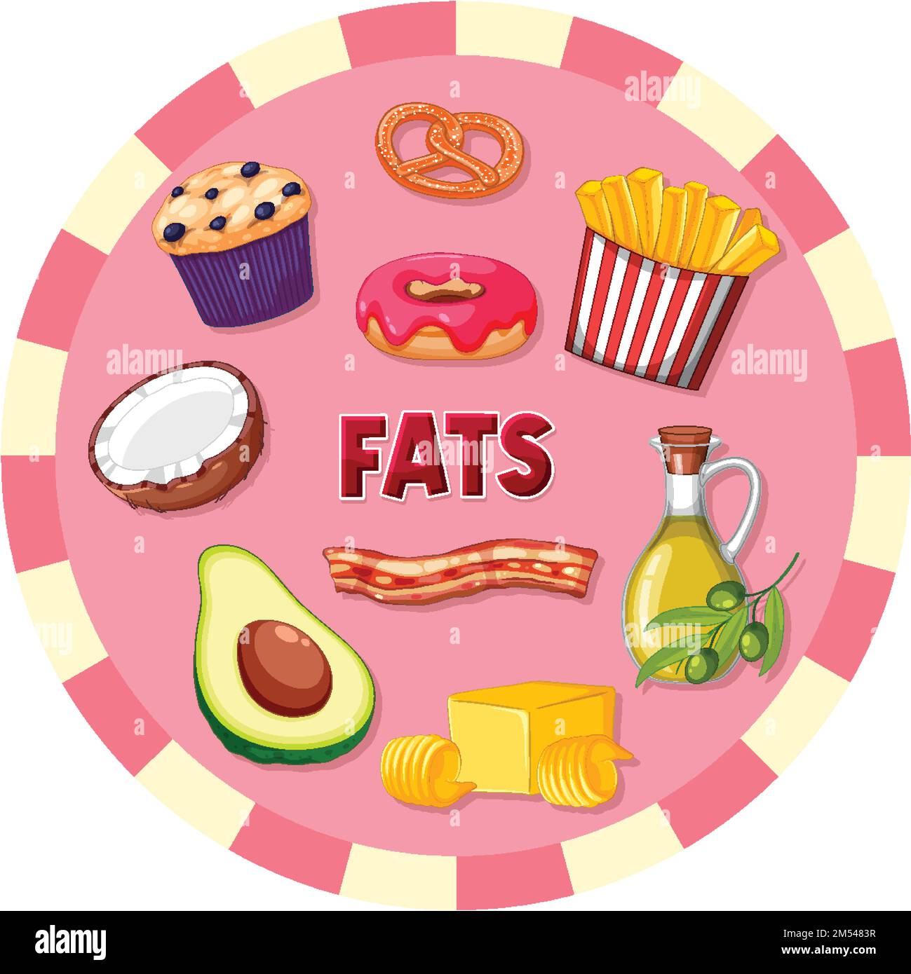 Variety of fat foods illustration Stock Vector Image & Art - Alamy