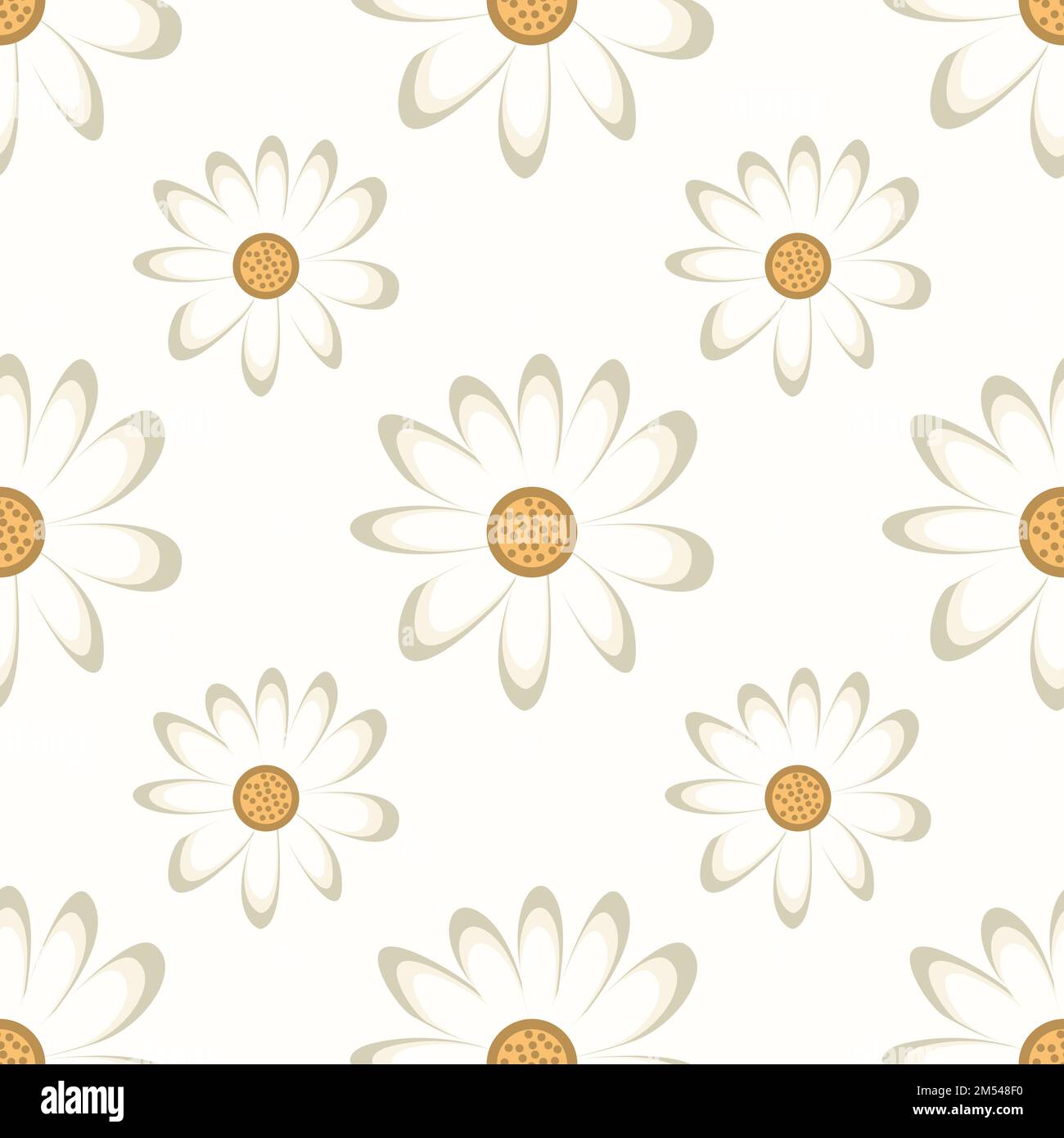 A chamomile flower Seamless Pattern for textures and overlays isolated ...