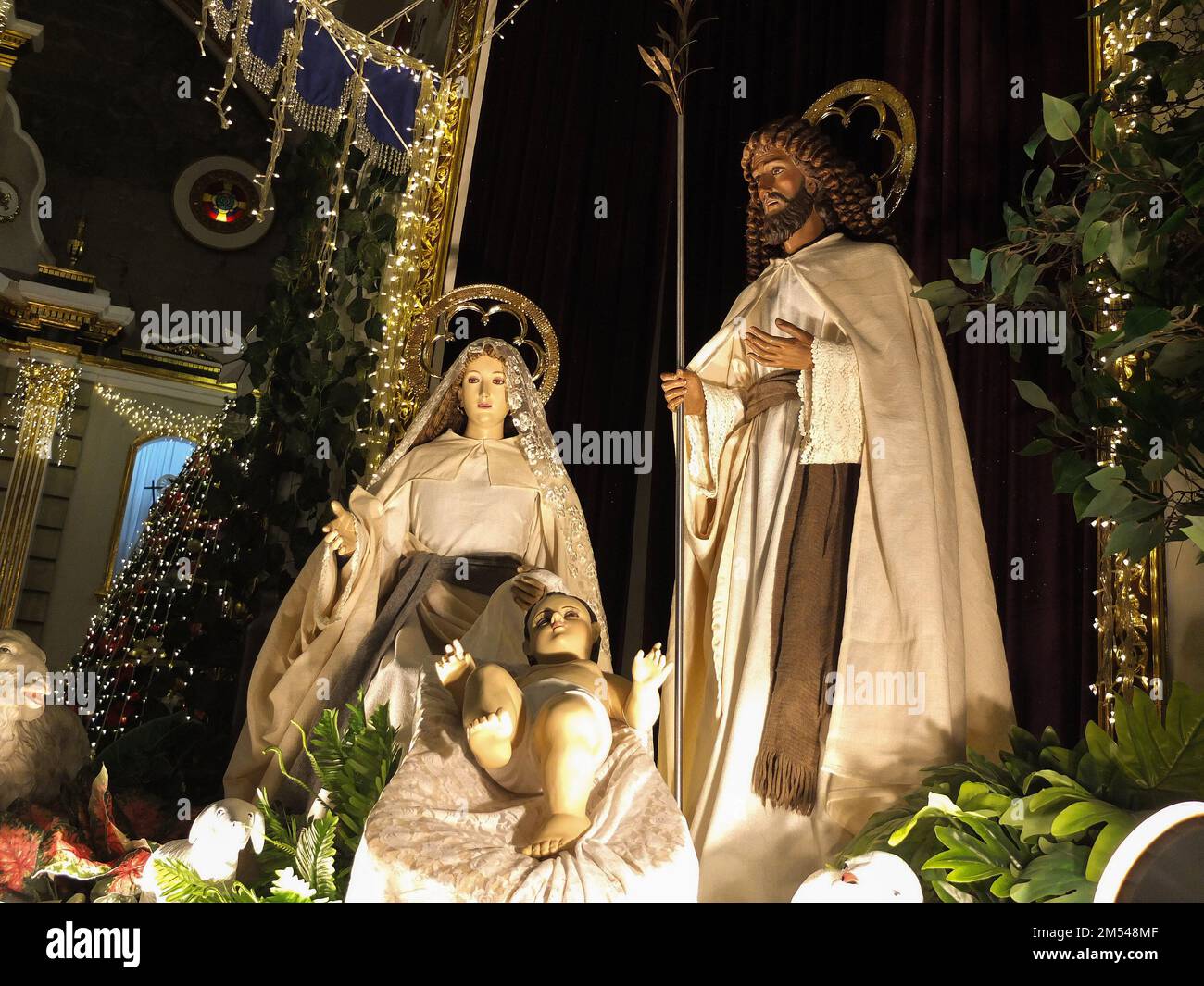 Malabon, Philippines. 24th Dec, 2022. The belen or the nativity scene ...