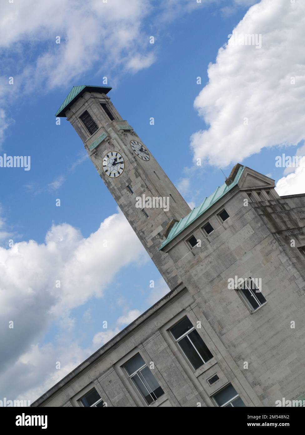 Civic Centre and clock tower, home of Southampton, City Council, Hampshire, England, UK Stock ...
