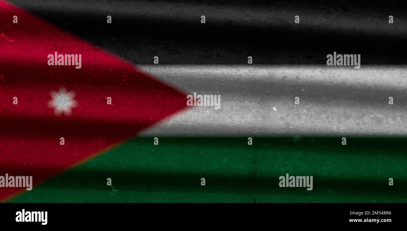 Jordan flag texture as background Stock Photo - Alamy
