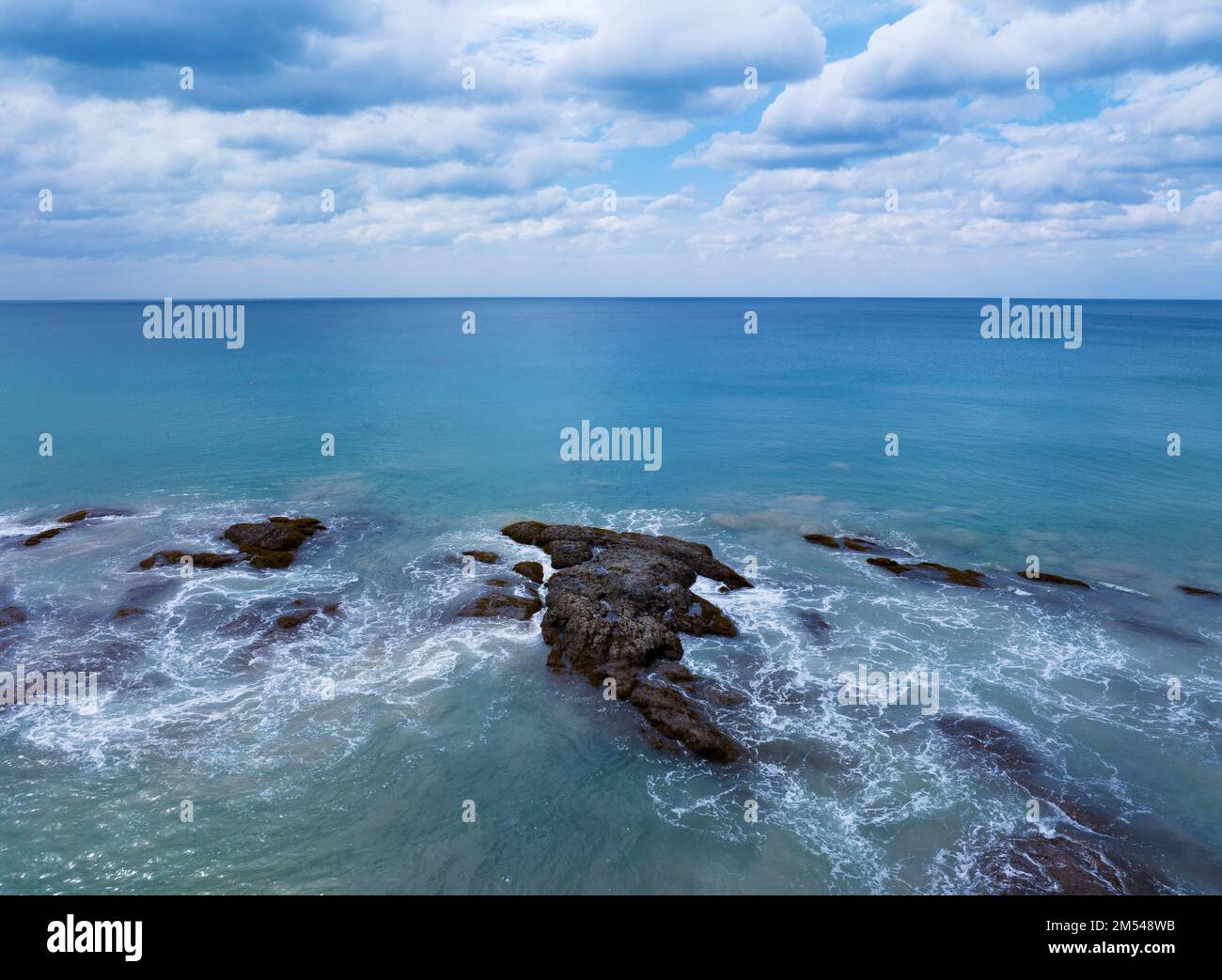 Sea surface aerial view,Bird eye view photo of blue sea waves with blue ...