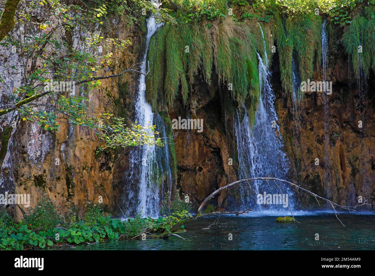 Waterfall in Plitvice Lakes National Park, UNESCO World Heritage Site ...