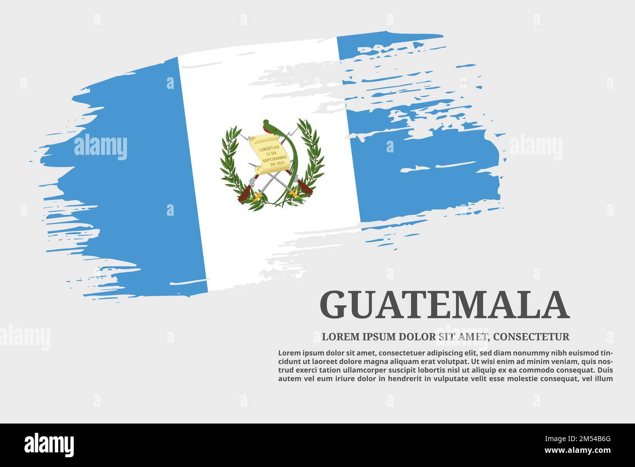 Guatemala flag grunge brush and text poster, vector Stock Vector Image ...