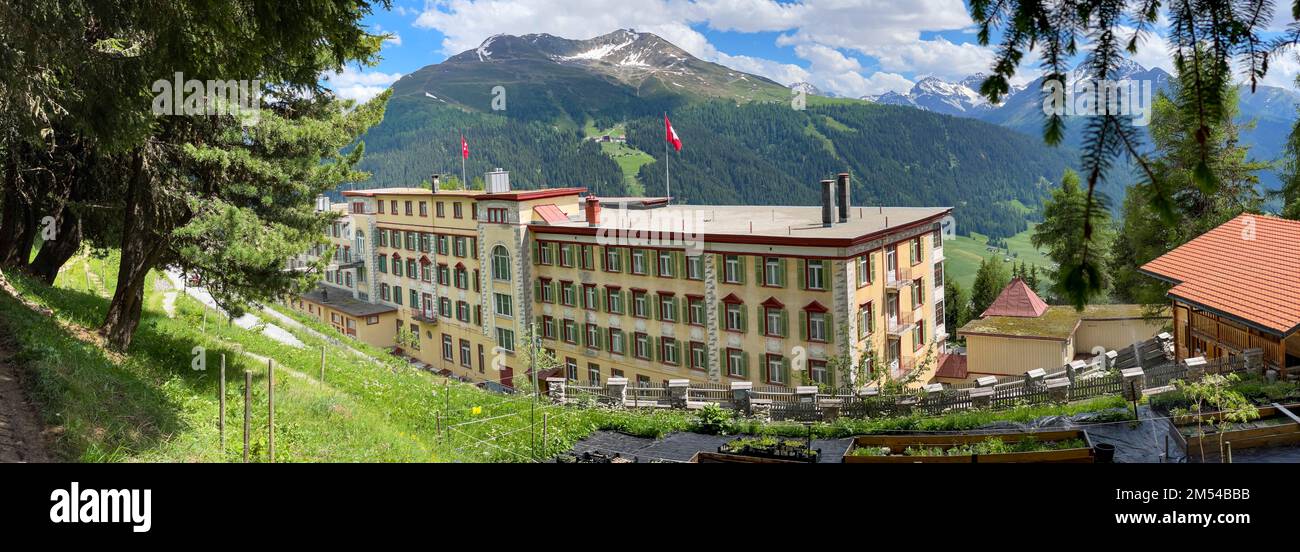 Hotel Schatzalp, former sanatorium, historic building, Davos, Grisons ...