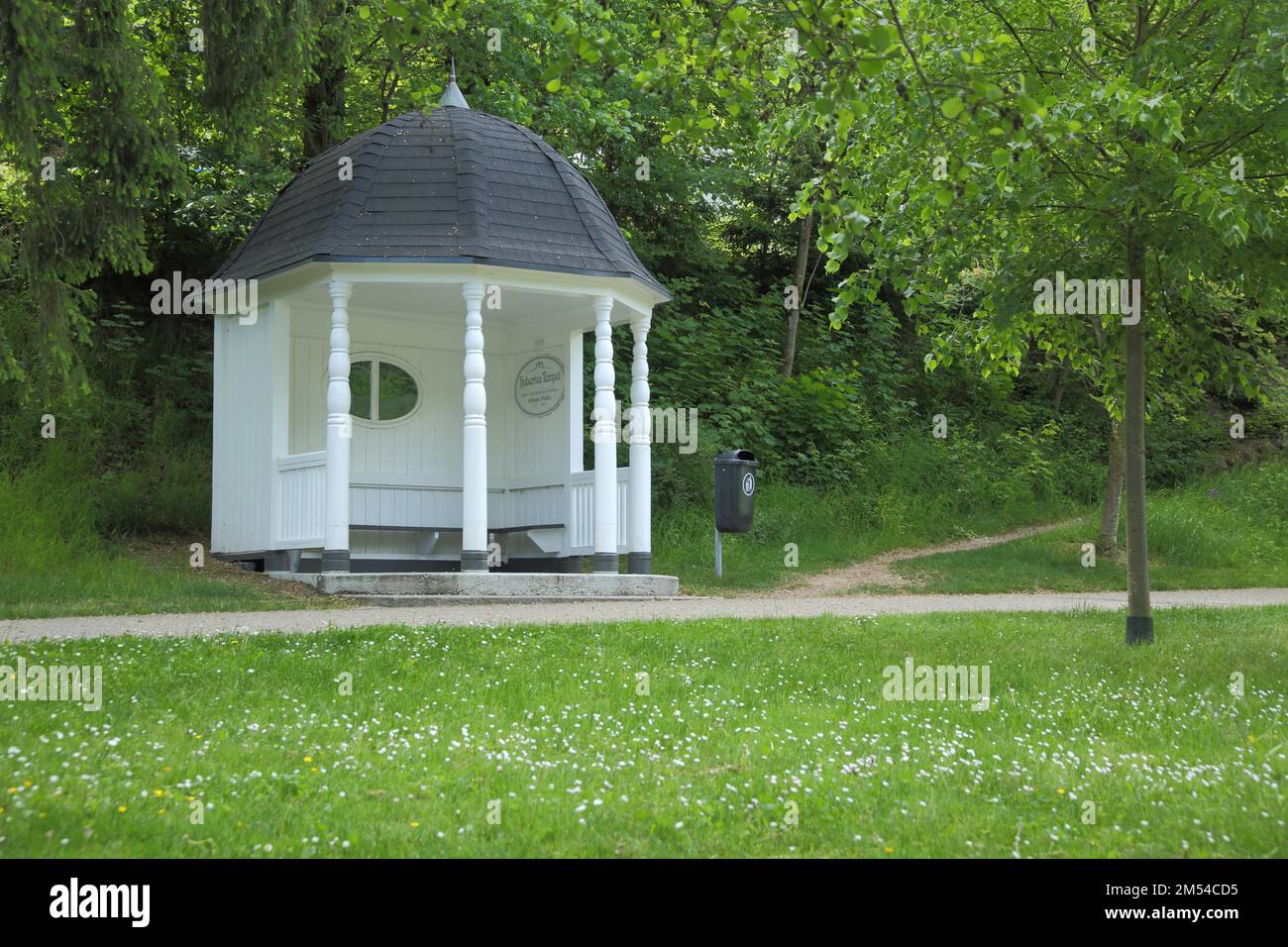 Hubertus temple, gazebo, pavilion, white, spa gardens, Hubertus temple ...