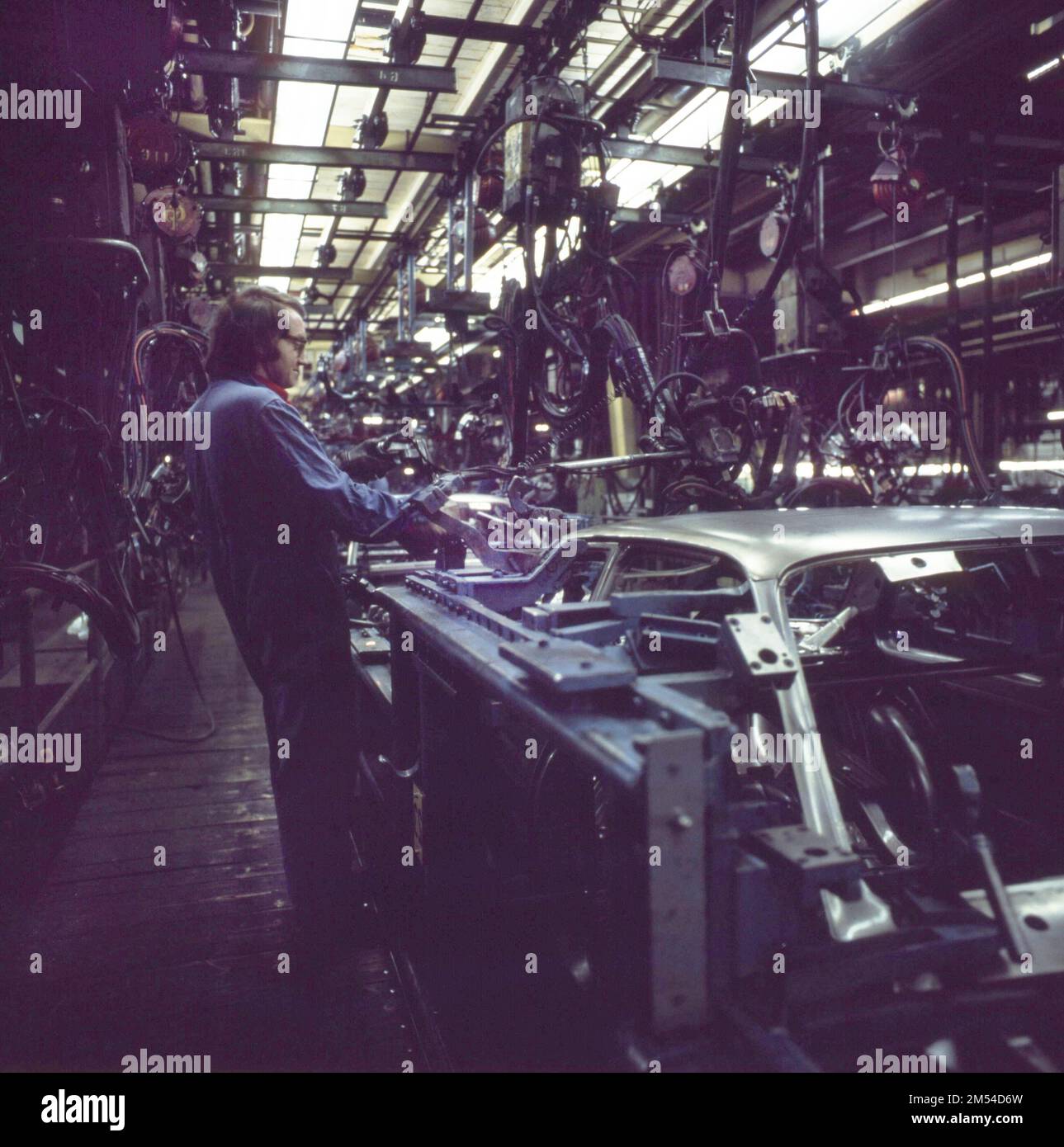 Wolfsburg. VW plant ca. 1972-75. Production Stock Photo - Alamy