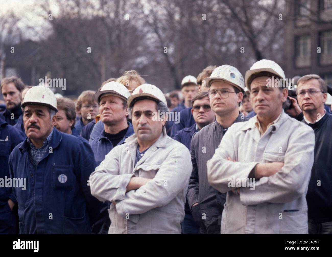 Dortmund. Warning strike of steelworkers. ca 1988 Stock Photo - Alamy