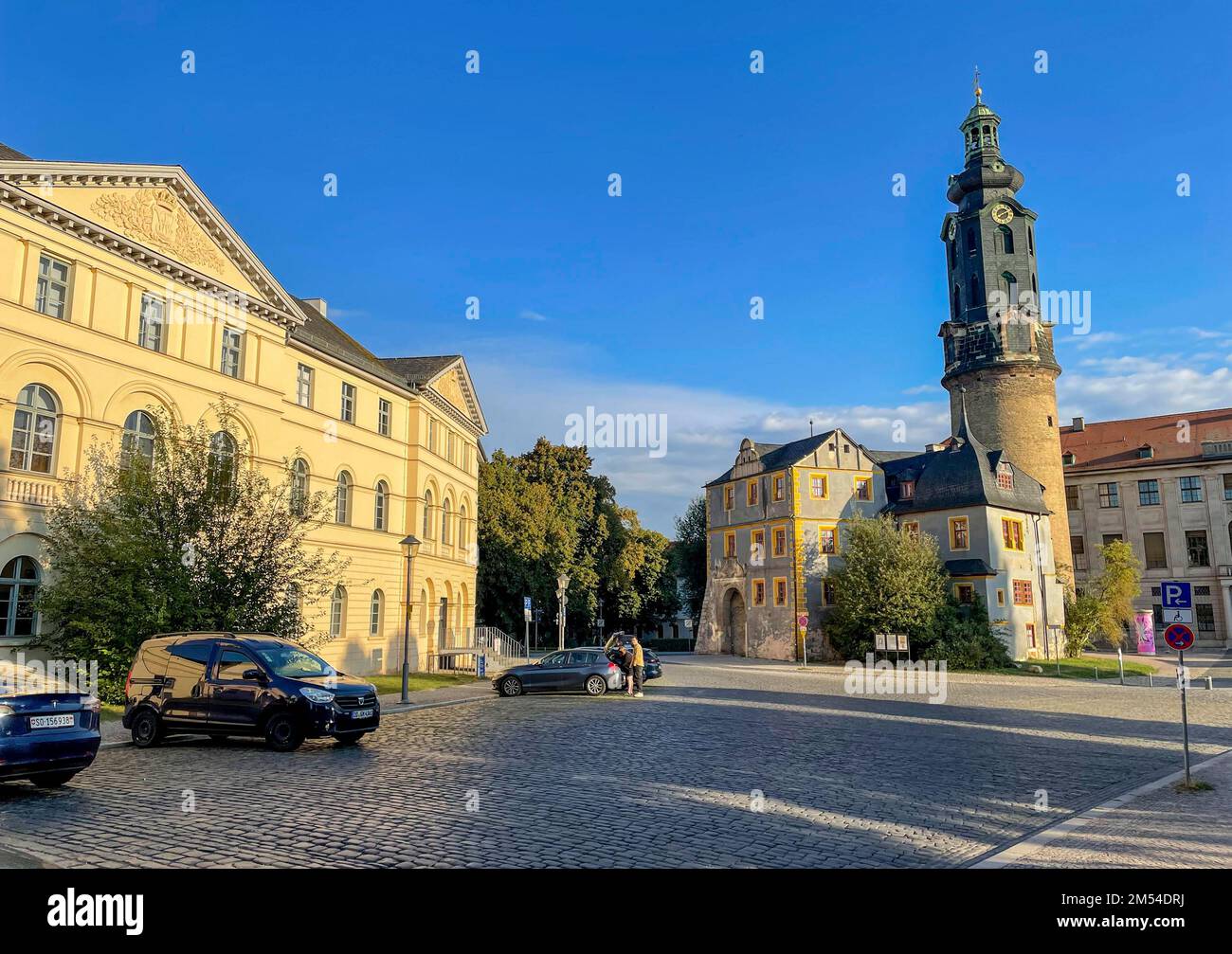 City Palace with Bastille, Platz der Demokratie, Weimar, Thuringia ...