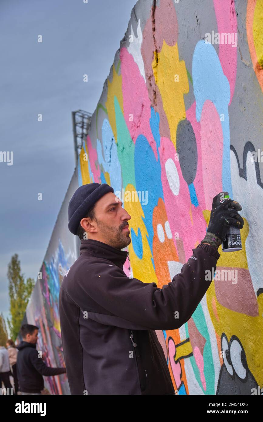 Germany, Berlin, 15. 11. 2020, Mauerpark, graffiti wall, graffiti ...