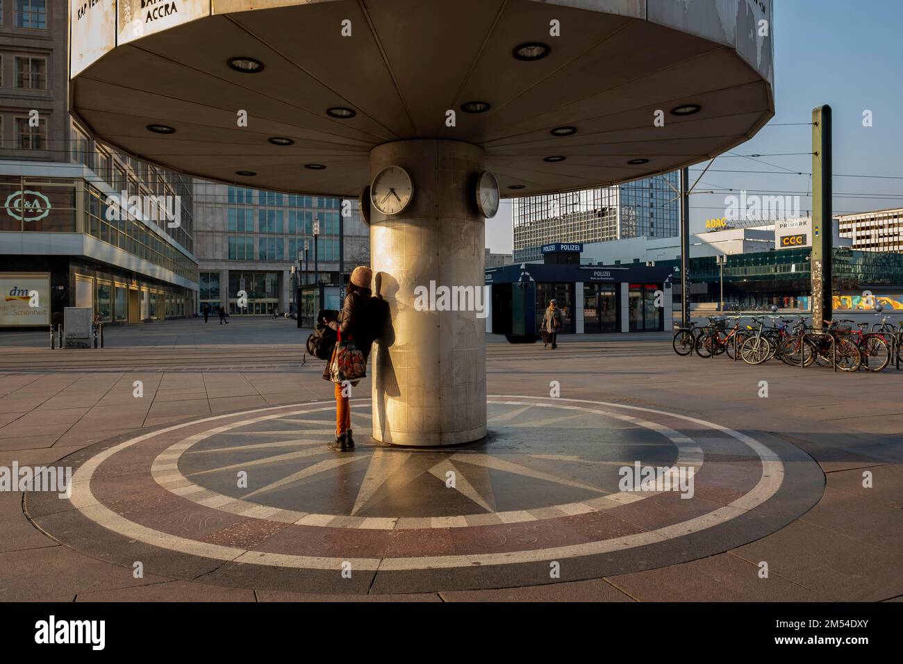 Germany, Berlin, 28. 03. 2020, Alexanderplatz, World Time Clock Stock Photo - Alamy