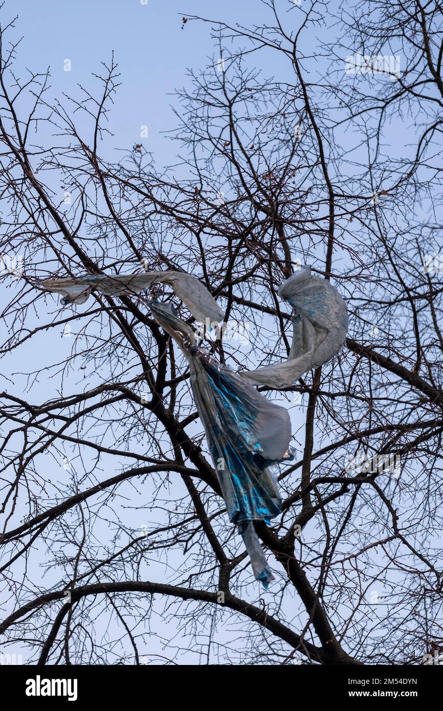 Germany, Berlin, 28. 03. 2020, Alexanderplatz, plastic waste, angels ...