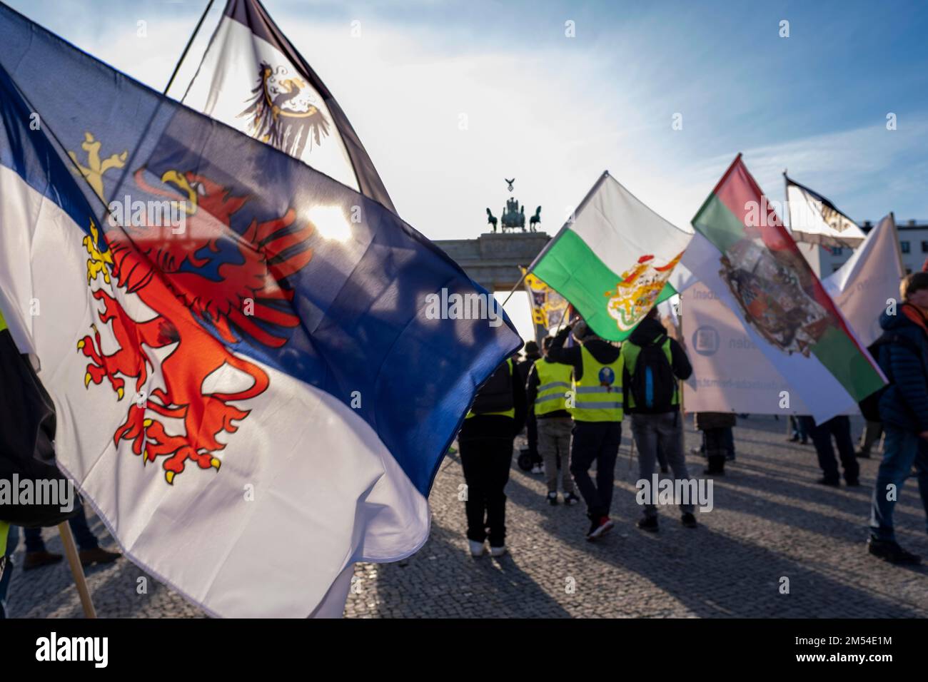 Germany, Berlin, 14. 03. 2020, demonstration, rally by Reichsbuerger ...