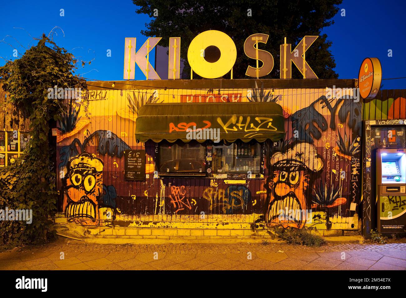 Blue kiosk hi-res stock photography and images - Alamy