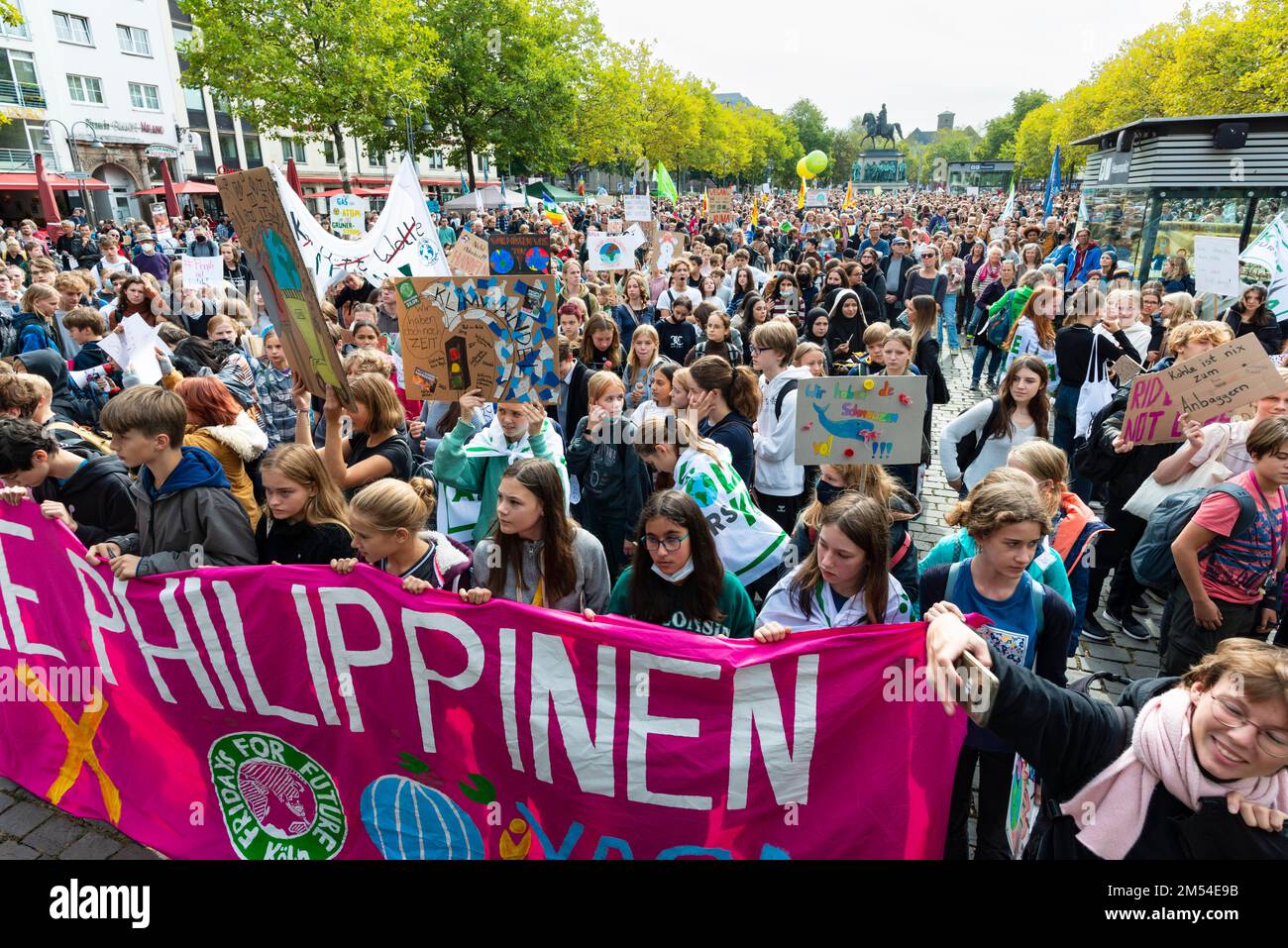 Demonstration Friday for future on 25 September 2022 in Cologne, North ...