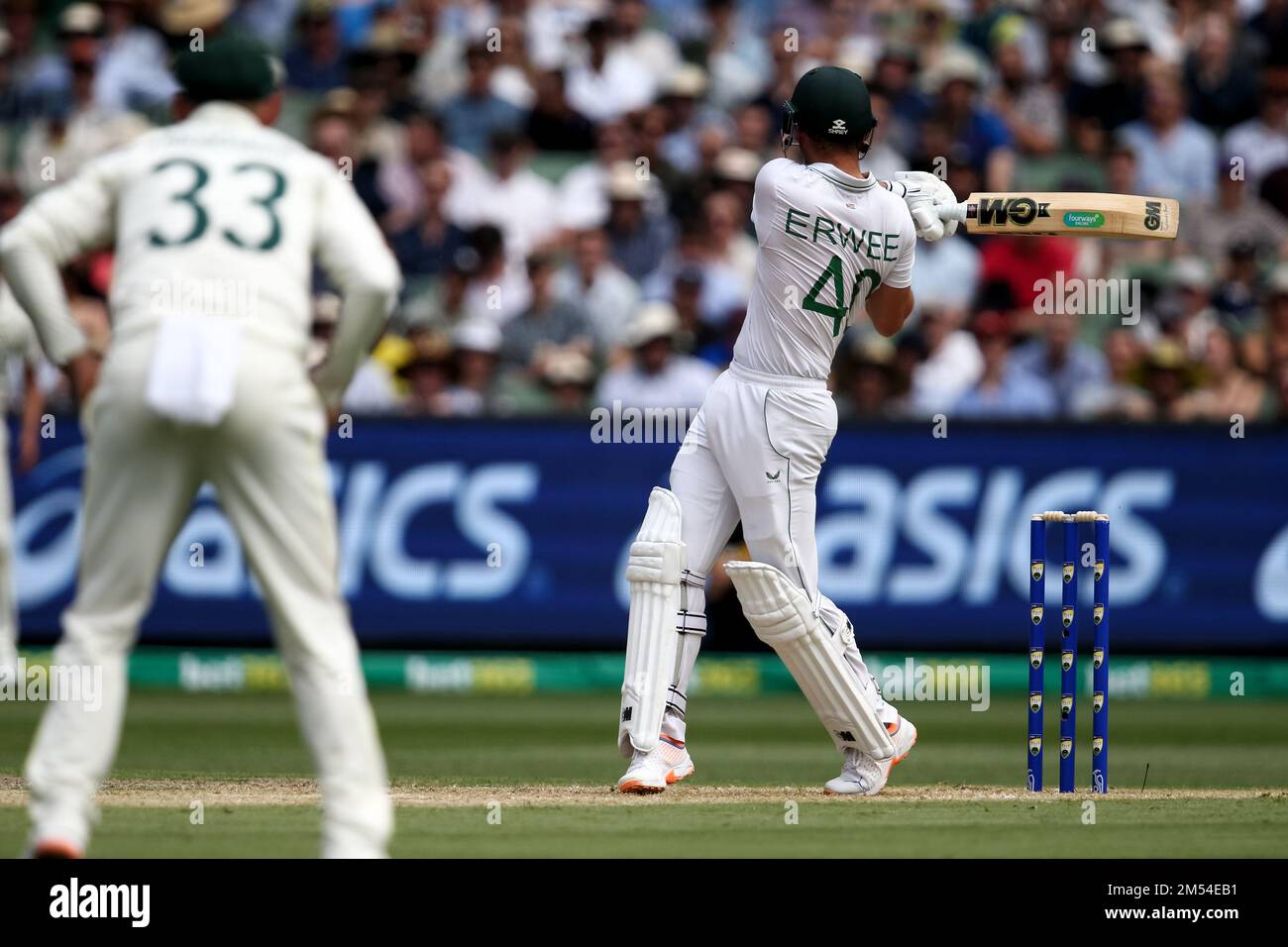 Melbourne, Australia, 26 December, 2022. Sarel Erwee of South Africa ...