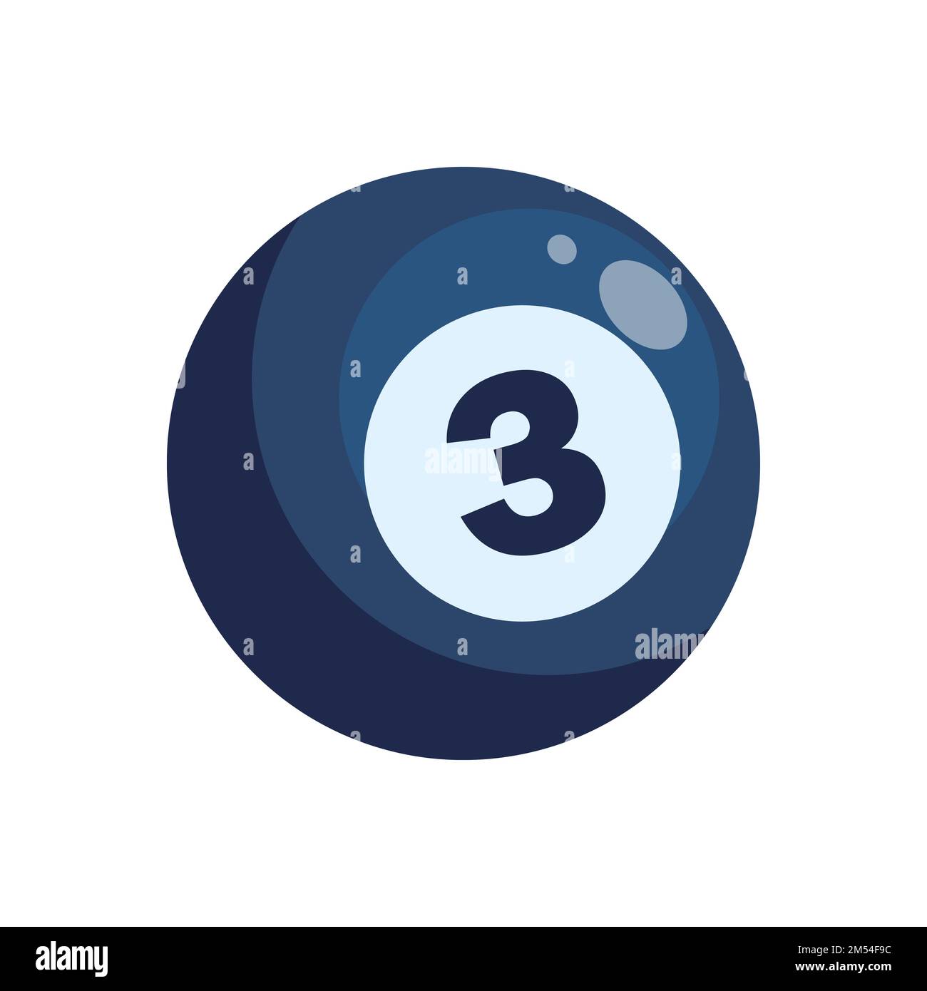 Pool ball isolated on white background. Vector illustration Stock ...