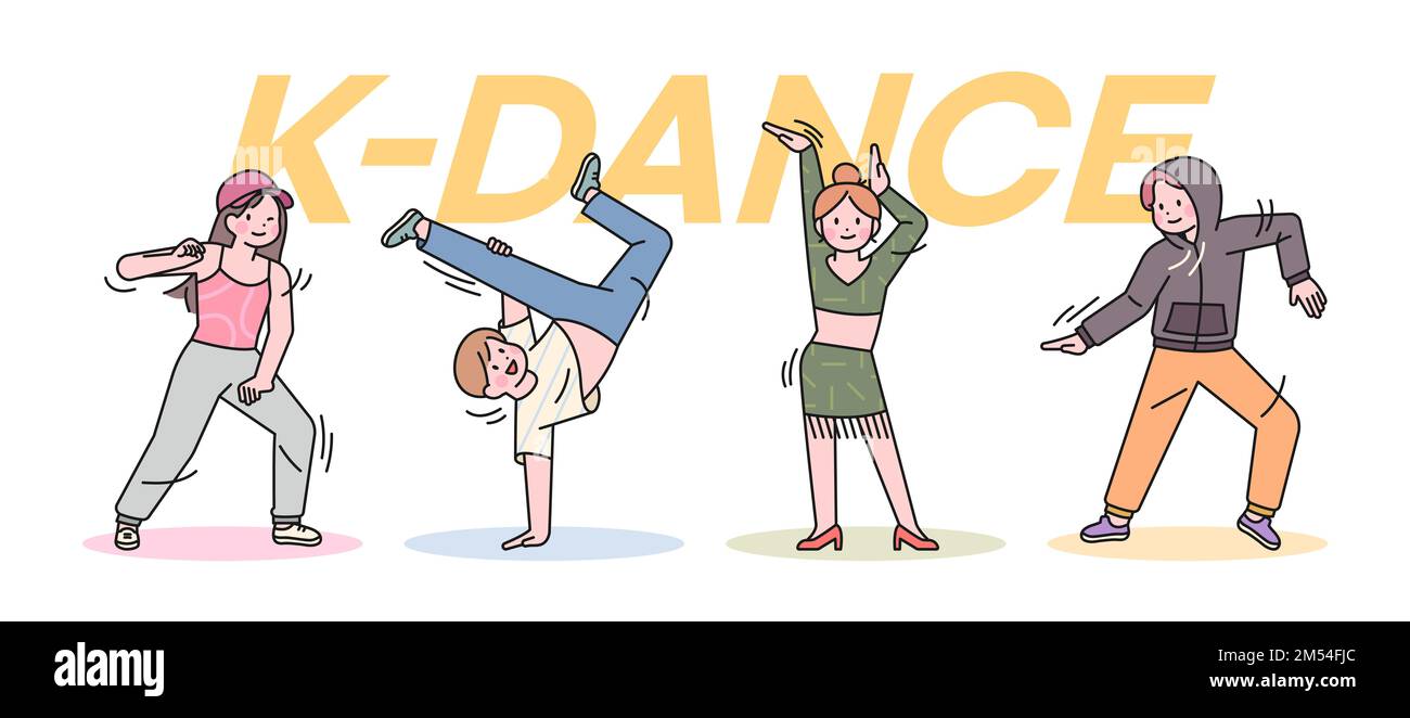 Korean dancers doing a great dance. People dancing hip-hop, breaking ...