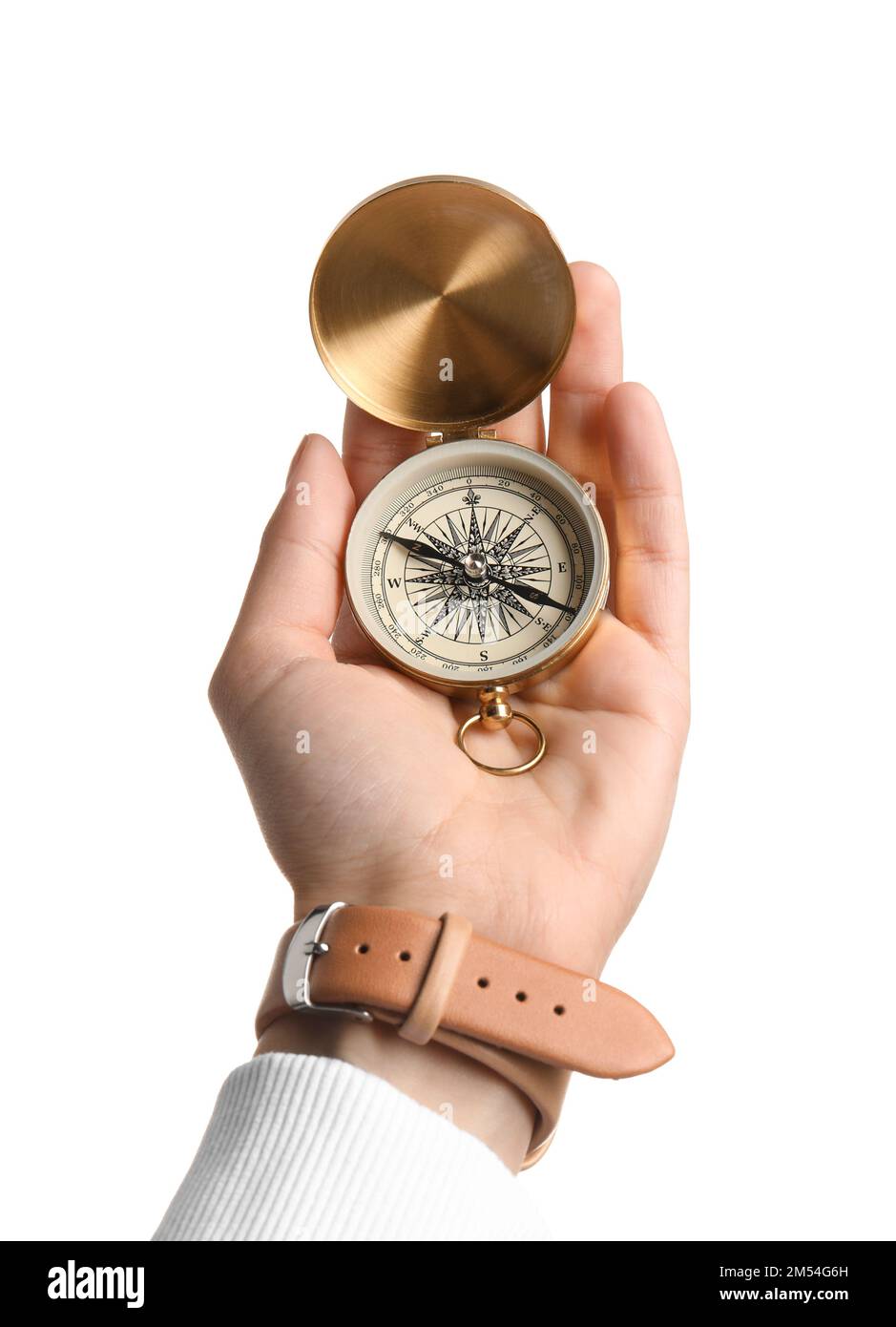 Person holding compass Cut Out Stock Images & Pictures - Alamy