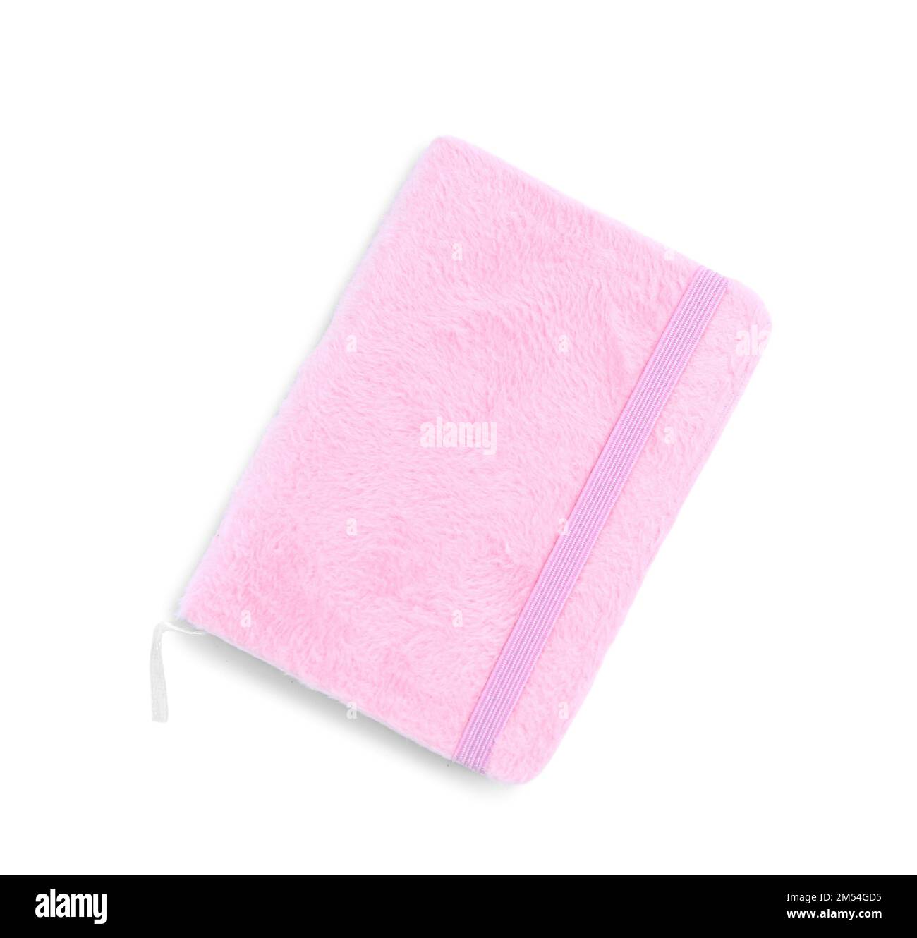 Pink notebook isolated on white background Stock Photo - Alamy