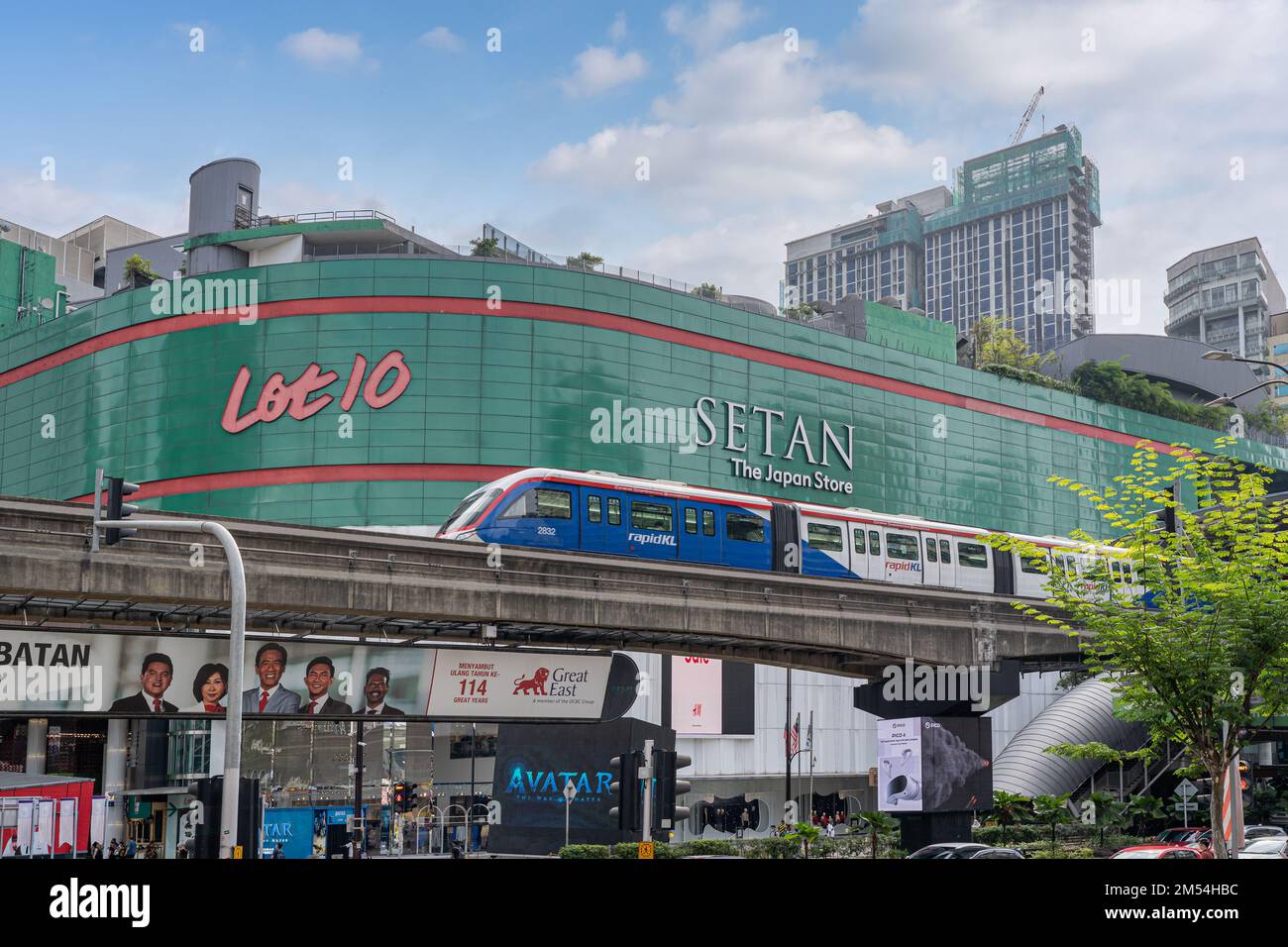 LRT Train in Bukit Bintang Kuala Lumpur Stock Photo - Alamy