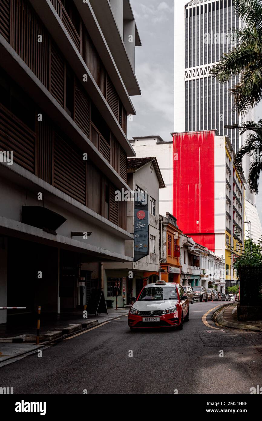 Red Taxi Cab on Kuala Lumpur streets Stock Photo - Alamy