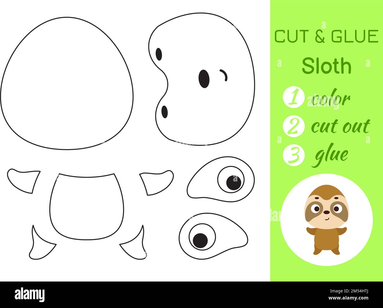 Sloth Mask Template