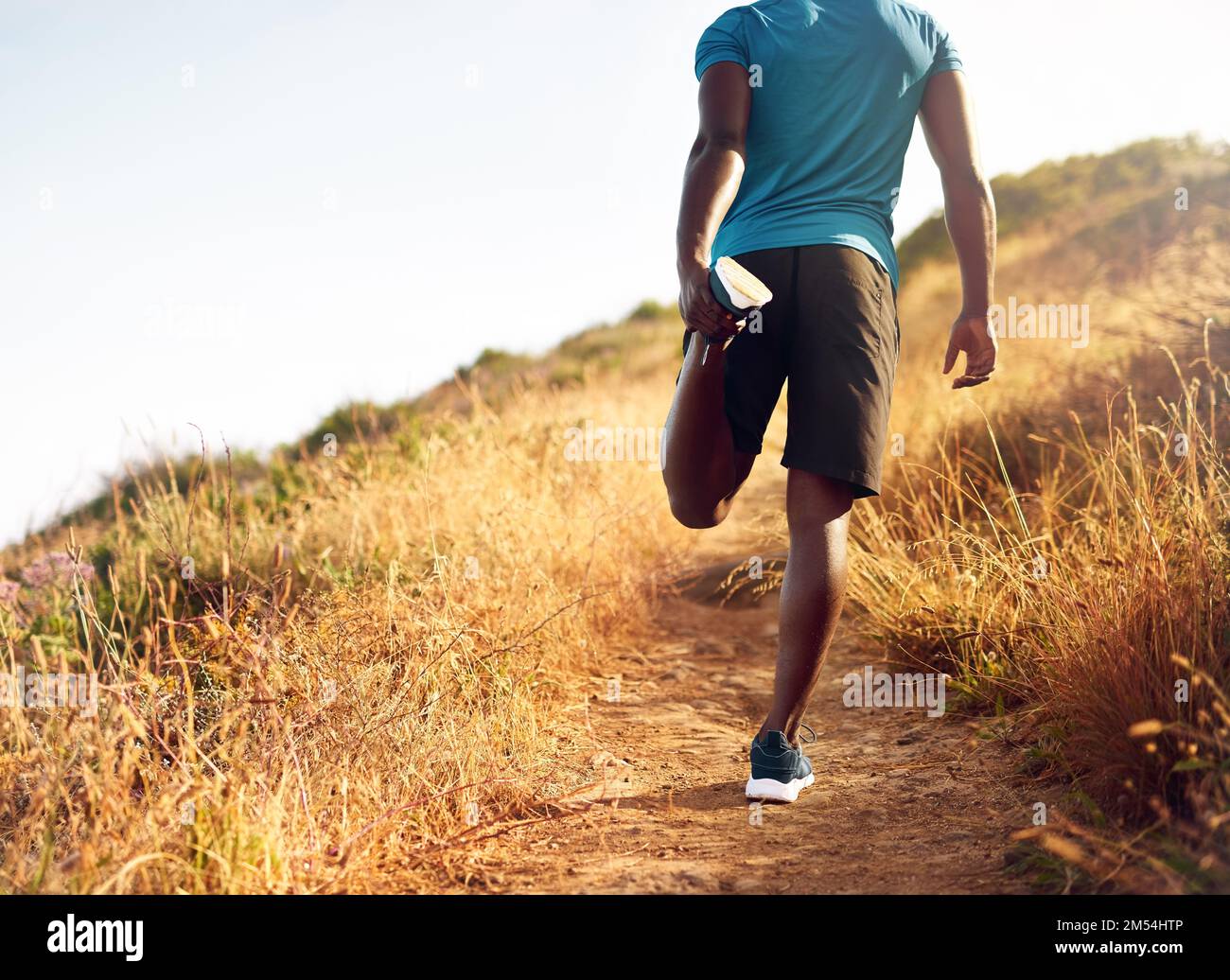 Getting ready to hit the trail. Rear view shot of an unidentifiable ...