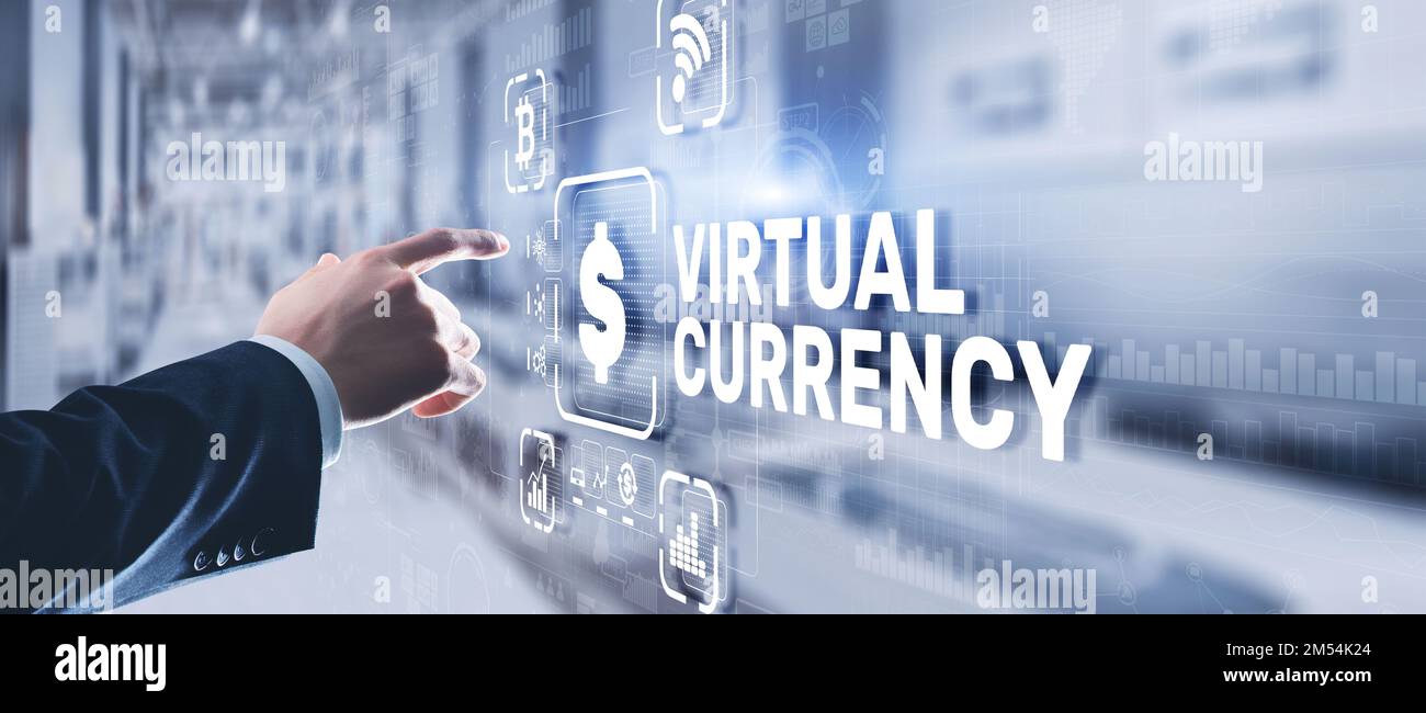 Virtual Currency Exchange Investment concept. Financial Technology ...