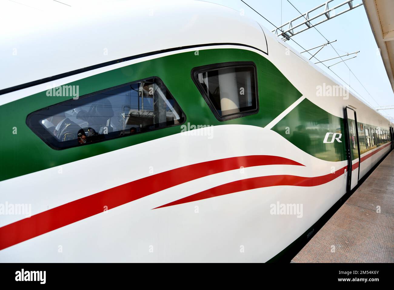 Media reporters experienced a trial run on a new CR200J Fuxing bullet train on the new Chengdu ...