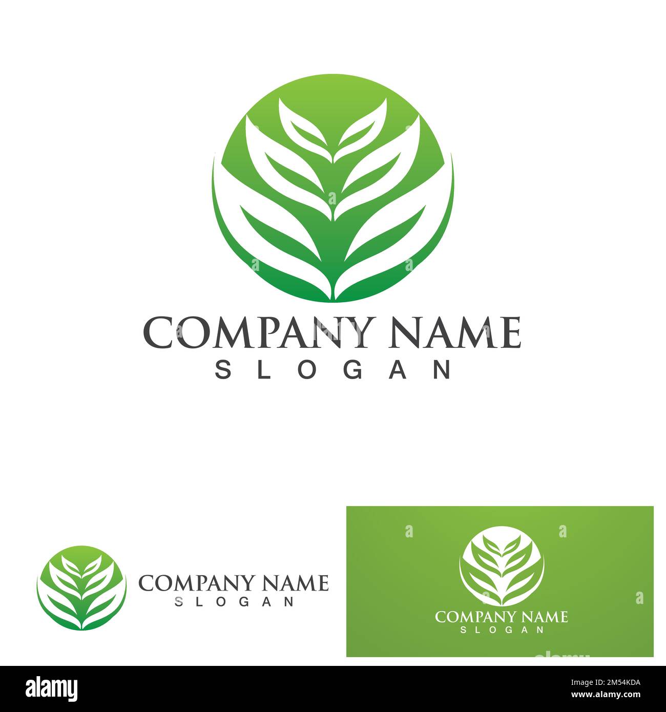 Leaf green logo and symbol vector template Stock Vector Image & Art - Alamy