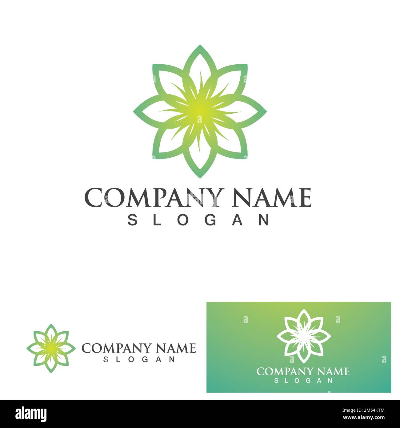 Leaf green flower decoration logo and symbol vector template Stock ...