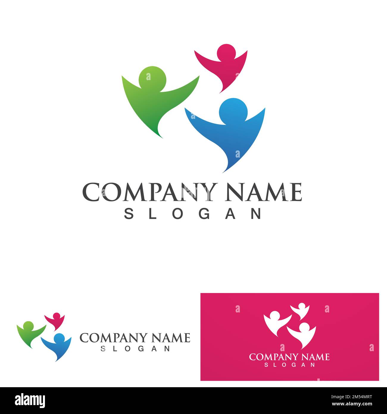 Community people, team group and social logo design template Stock ...