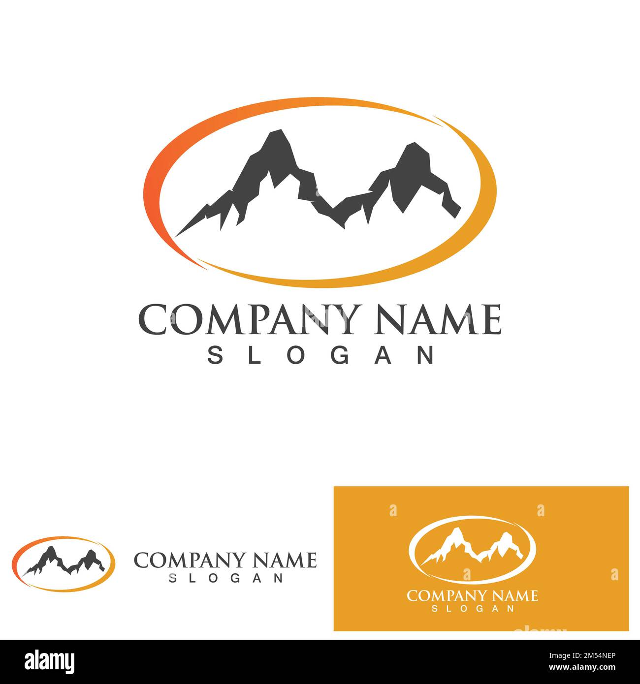 Mountain icon Logo Template Vector illustration design Stock Vector ...