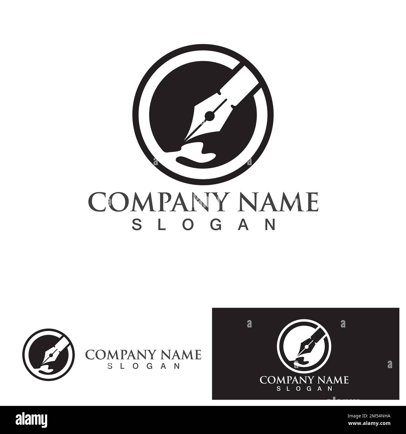 Pen Sign Logo template Vector illustration Stock Vector Image & Art - Alamy