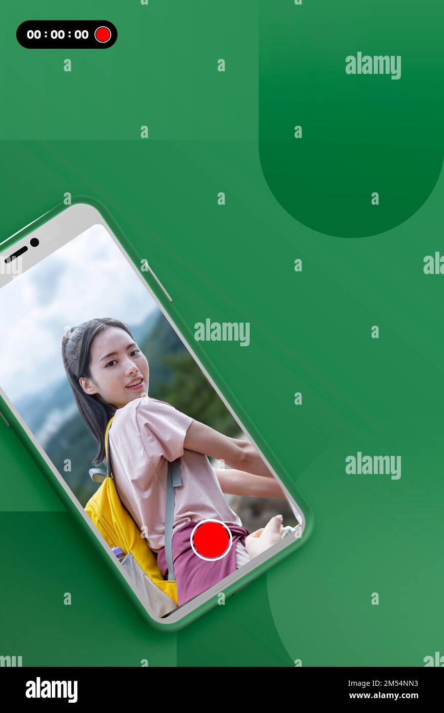 short form contents trend graphic poster Stock Photo - Alamy