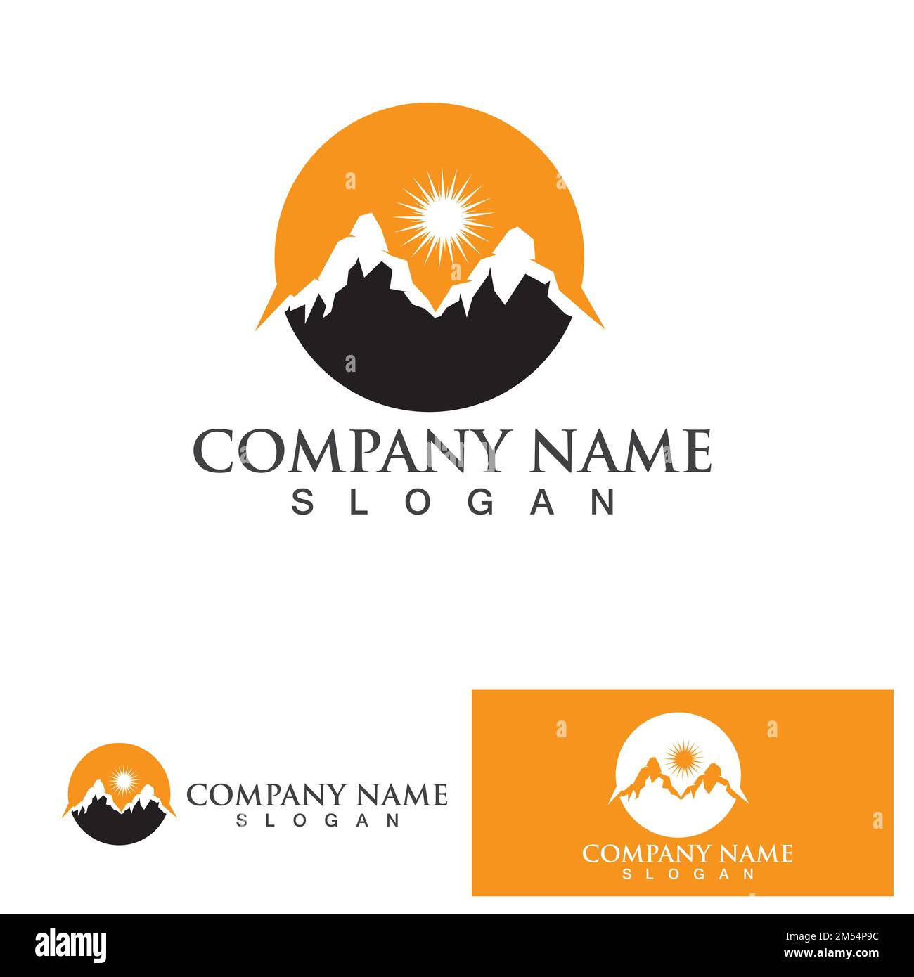 Mountain icon Logo Template Vector illustration design Stock Vector ...