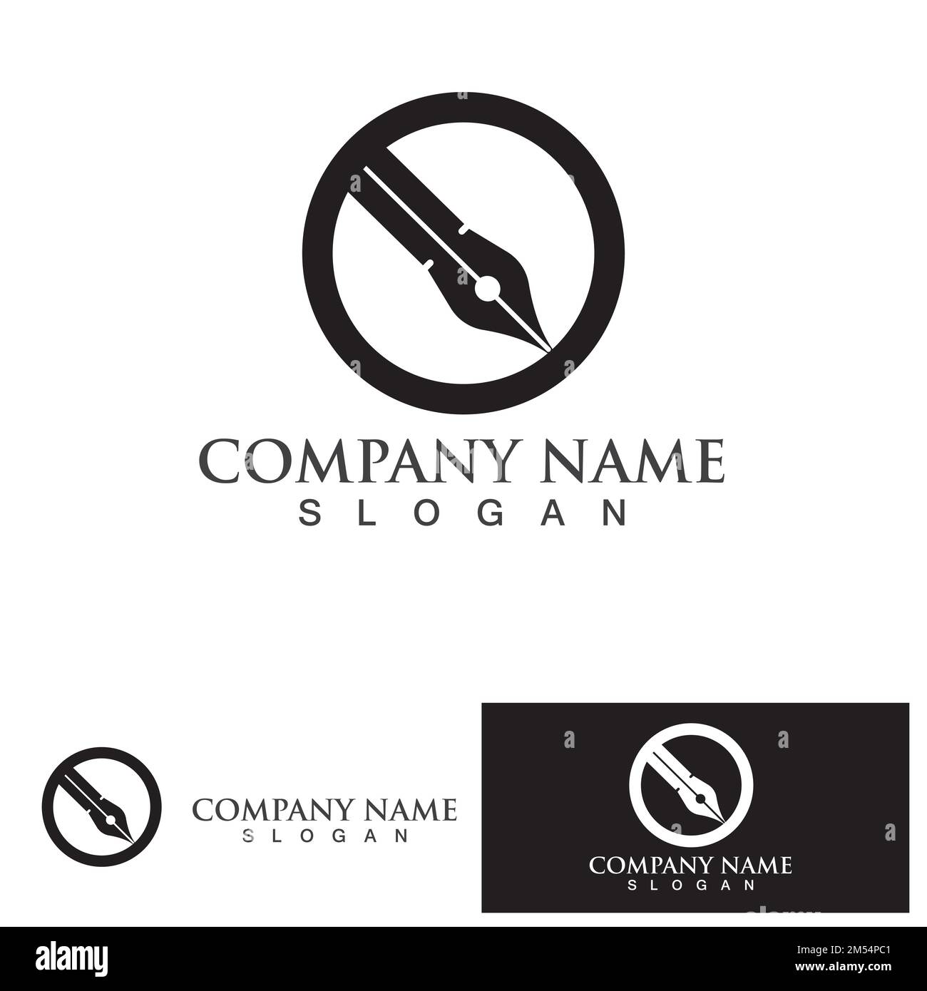 Pen Sign Logo template Vector illustration Stock Vector Image & Art - Alamy