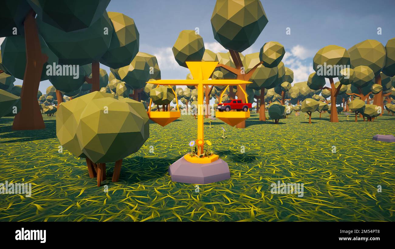 3D Render Polygon Background to ecology and sustainable development ...