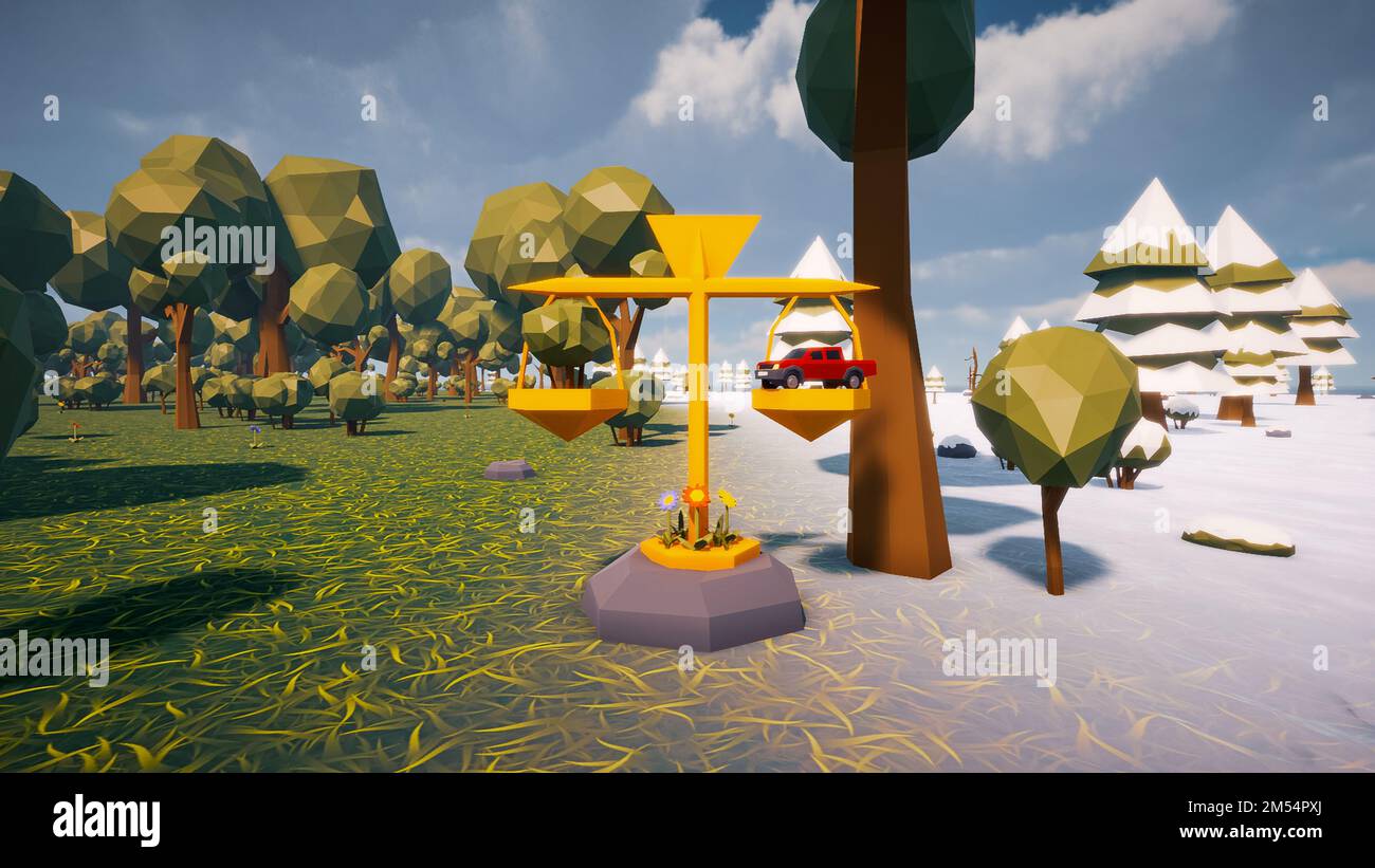 3D Render Polygon Background to ecology and sustainable development ...