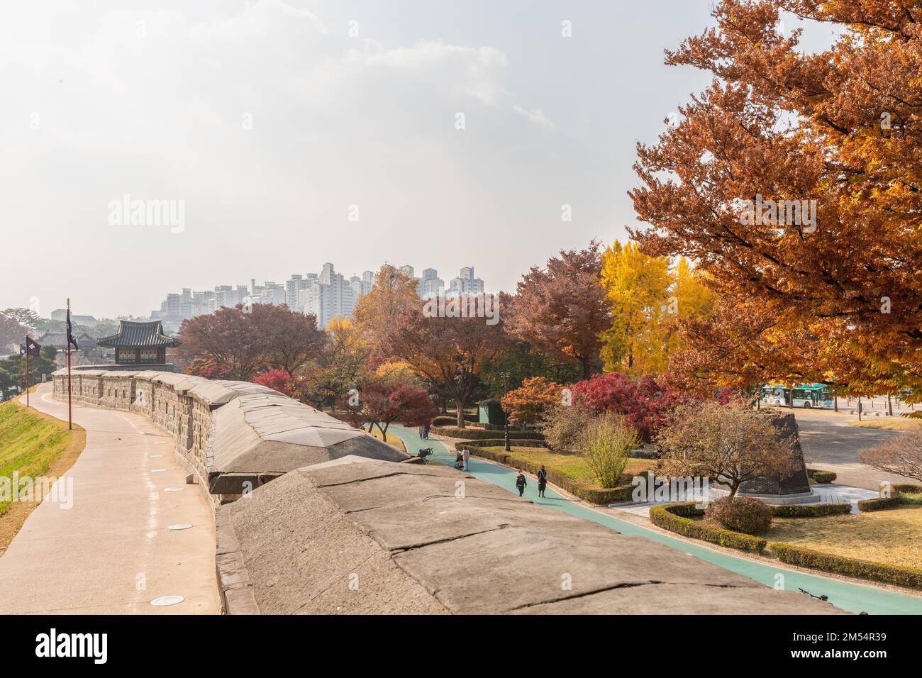 autumn landscape, scenery of Suwon Hwaseong in Korea Stock Photo - Alamy