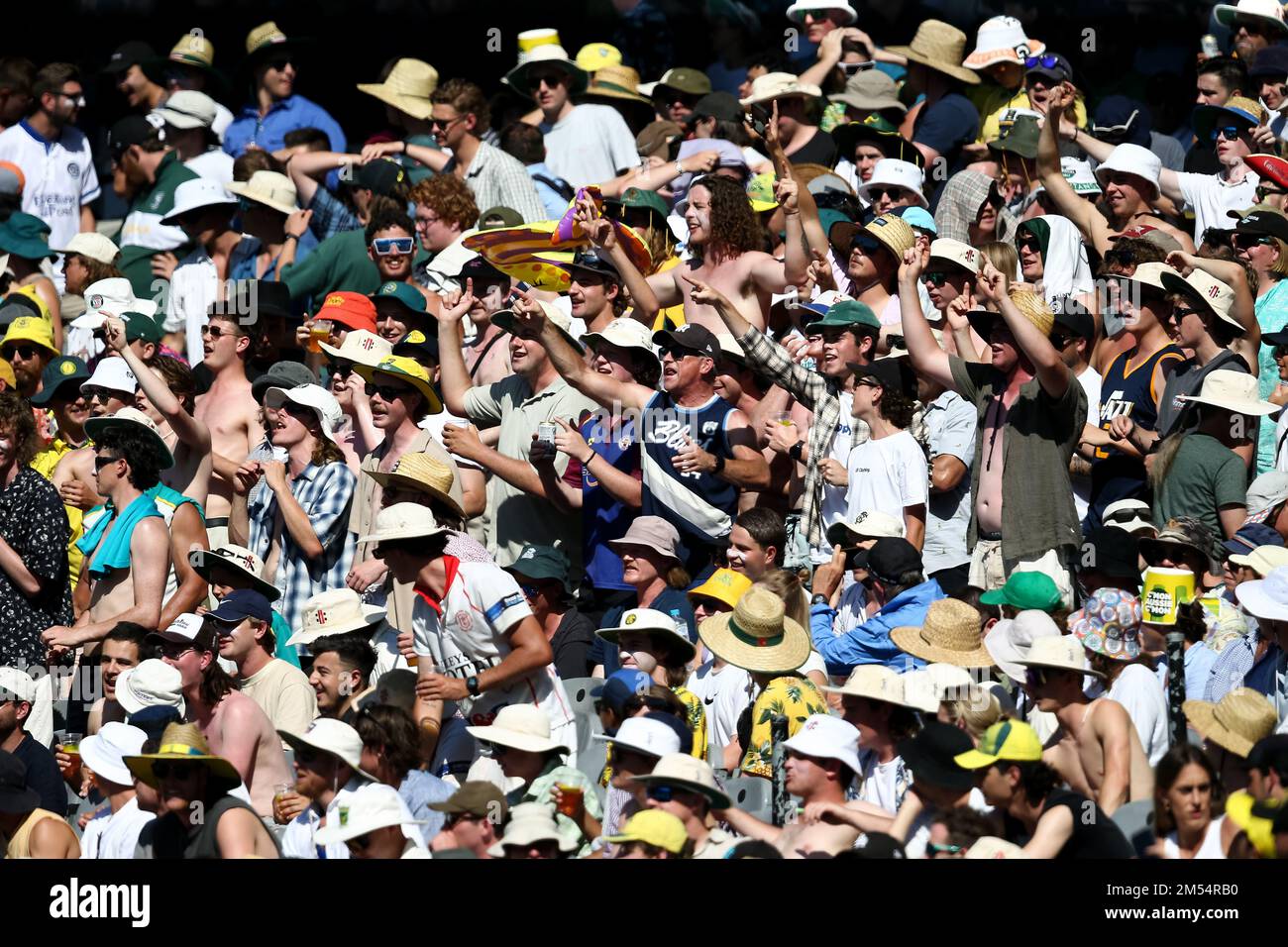 MELBOURNE, AUSTRALIA - DECEMBER 26: Fans cheer after Cameron Green of ...