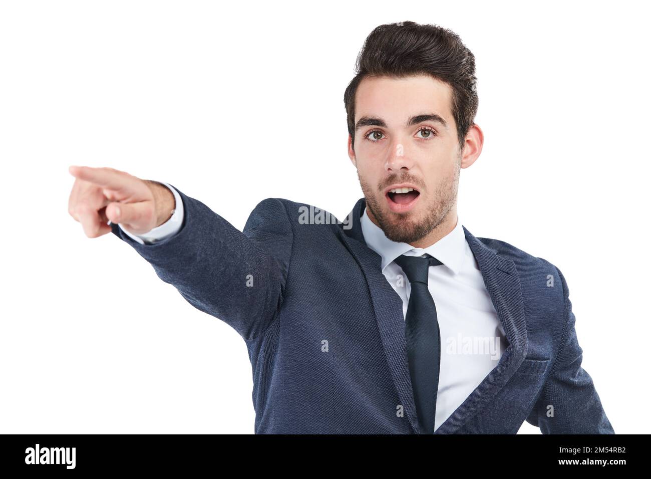 Surprise pointing hi-res stock photography and images - Alamy