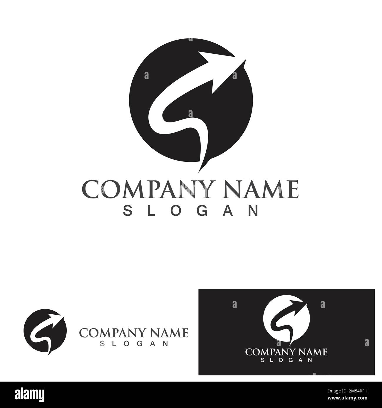 Arrow way vector illustration icon Logo Template design Stock Vector ...