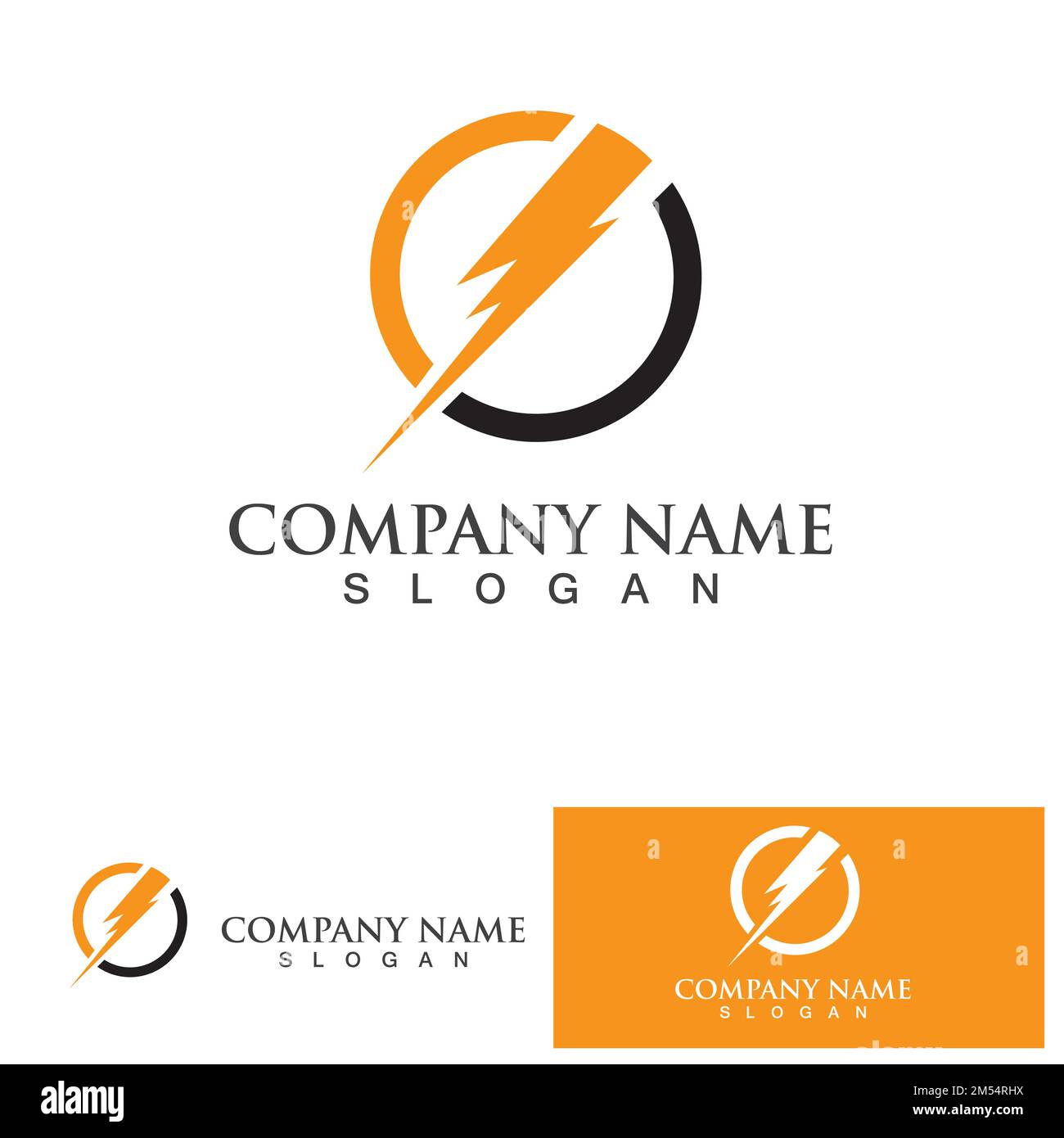 Thunder electric lightning logo vector illustration design.Flash ...